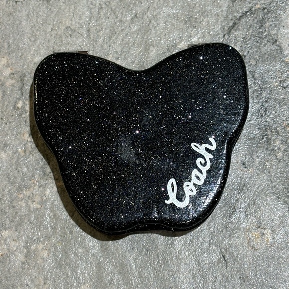 Coach | Makeup | Coach Black Glitter Butterfly Compact | Poshmark
